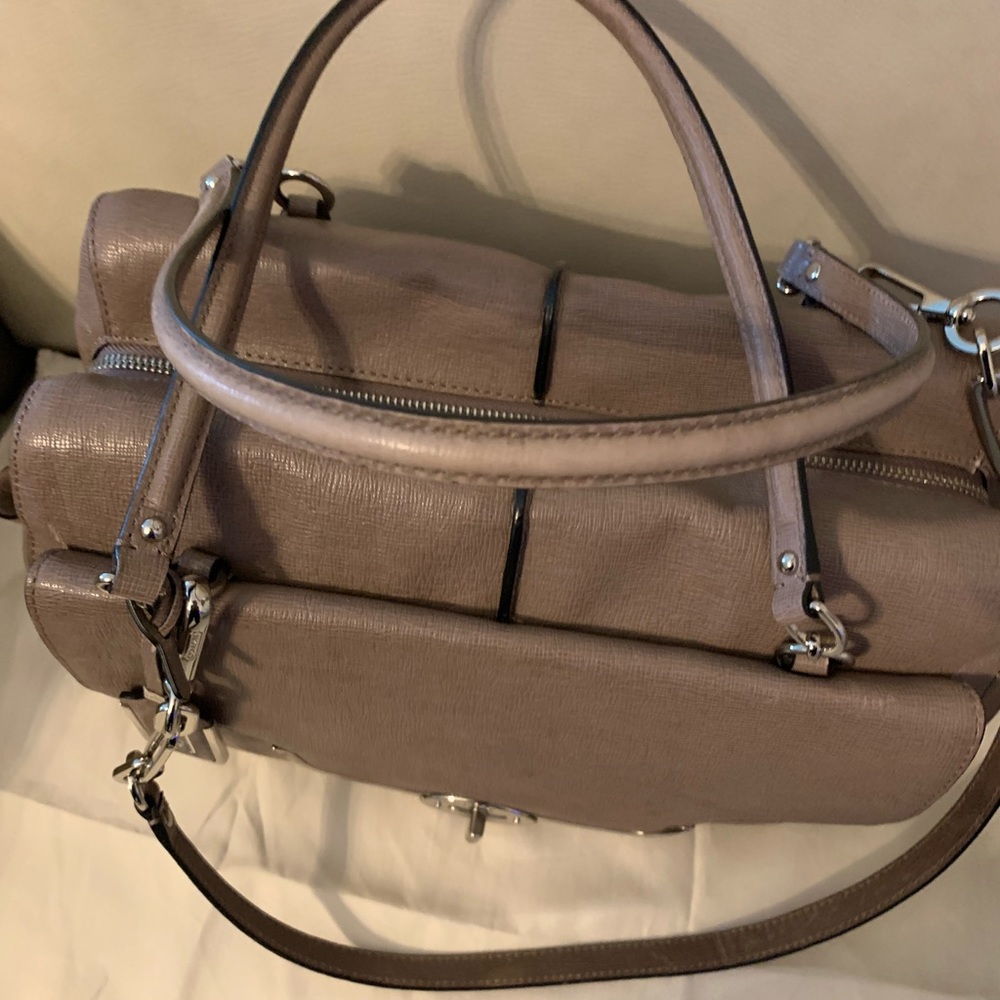 Vintage Coach Madison Text Leather Large Madeline Sat… - Gem